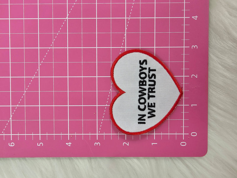 In Cowboys We Trust Woven Embroidery Iron On Patch – Rolling Rack Boutique